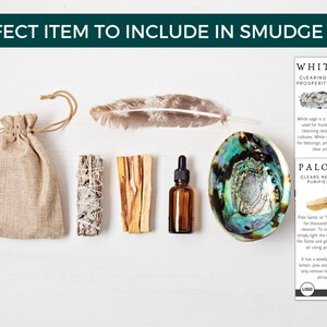 Set of 2 Printable Smudge Instructions, Smudging Card Printable, Palo ...