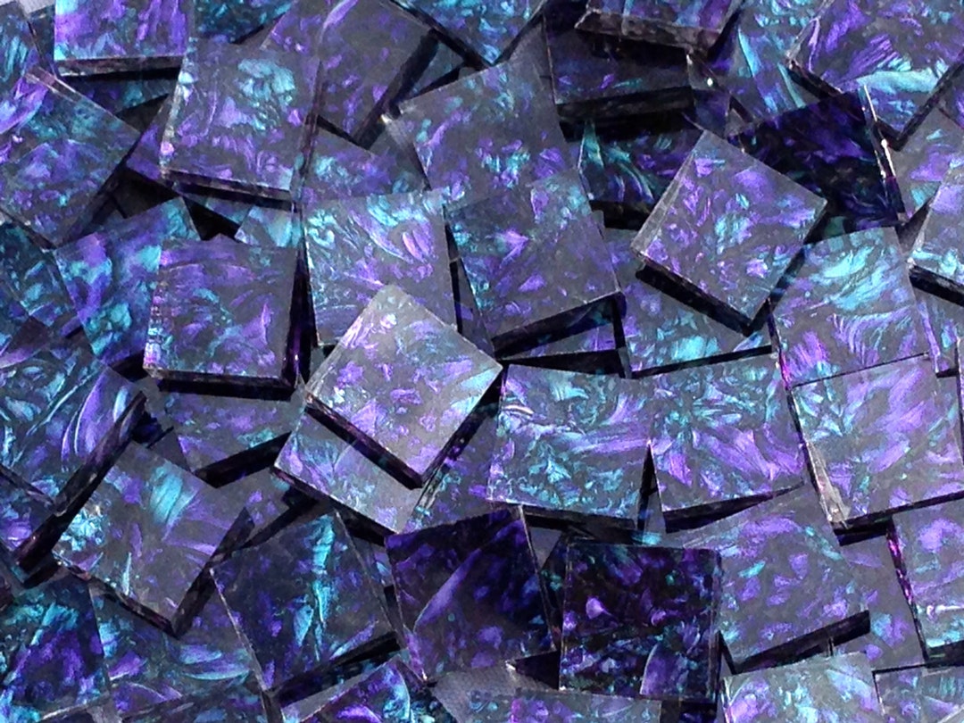 Bluegreen Violet Van Gogh Glass Mosaic Tiles Lowest Van Gogh Prices - Etsy