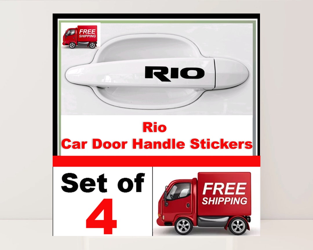 Kia Rio Car Door Handle Stickers/ Decals Vinyl X 4 Professional Vinyl ...