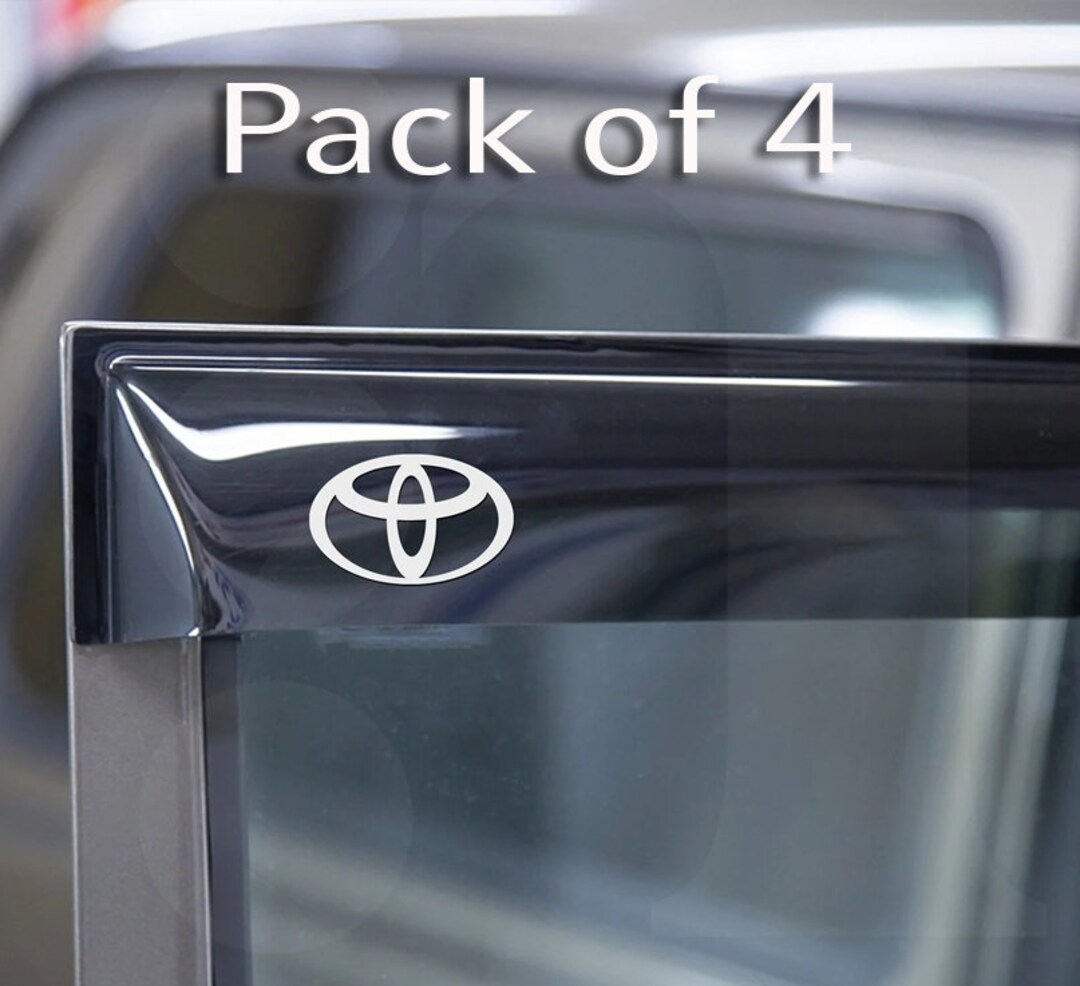 Toyota Wind Deflector Vinyl Decal Stickers White Pack of 4 - Etsy UK