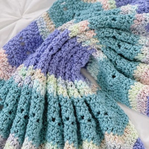 Crochet Baby Blanket: Purple, Blue, and Periwinkle Afghan - Etsy