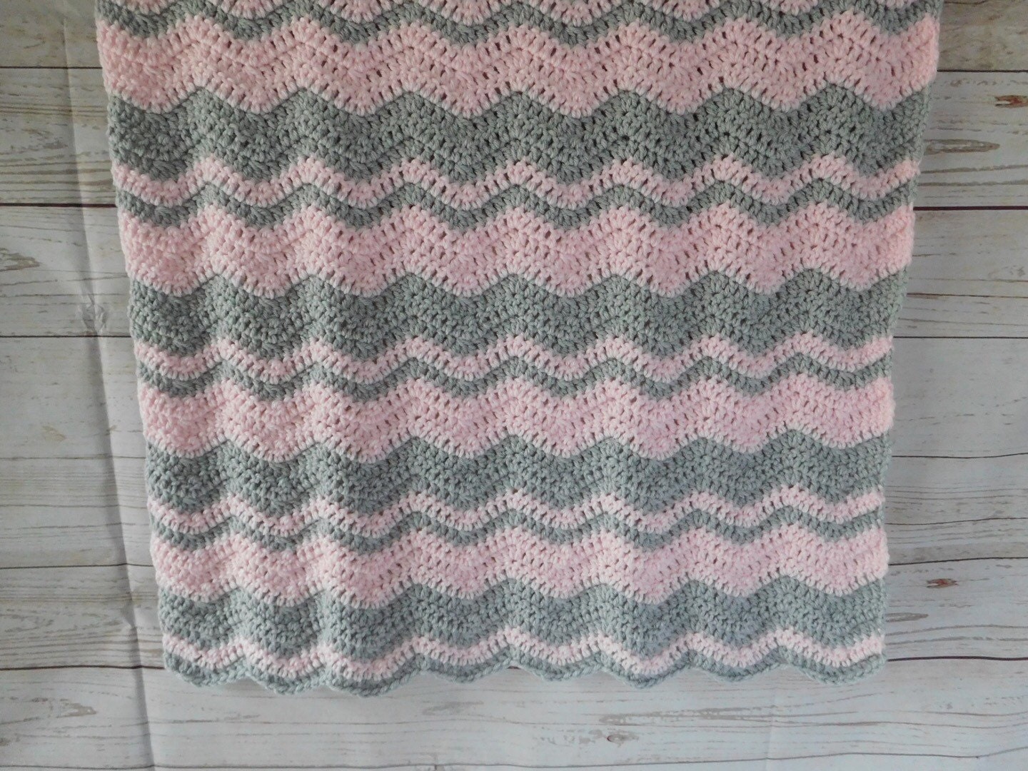 Crochet Baby Blanket Pink and Gray Crochet Baby Blanket - Etsy
