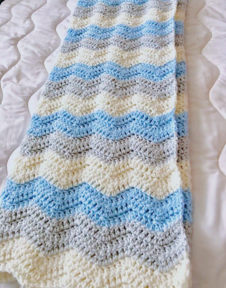 Crochet Ripple Baby Blanket PATTERN Ripple Crochet Pattern - Etsy