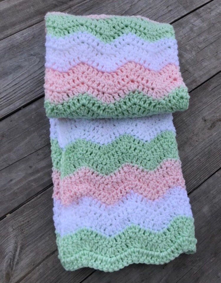 Crochet Ripple Baby Blanket PATTERN Ripple Crochet Pattern | Etsy
