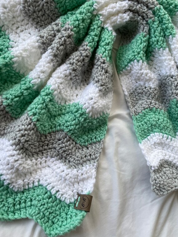 Mint And Gray Chevron Pattern