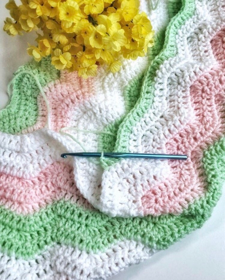 Crochet Ripple Baby Blanket PATTERN Ripple Crochet Pattern | Etsy