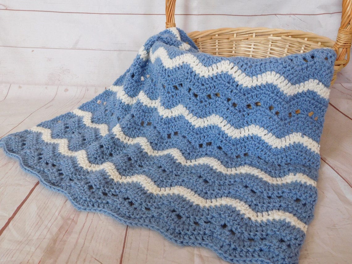 Crochet Baby Blanket Blue Crochet Baby Blanket Blue Baby | Etsy