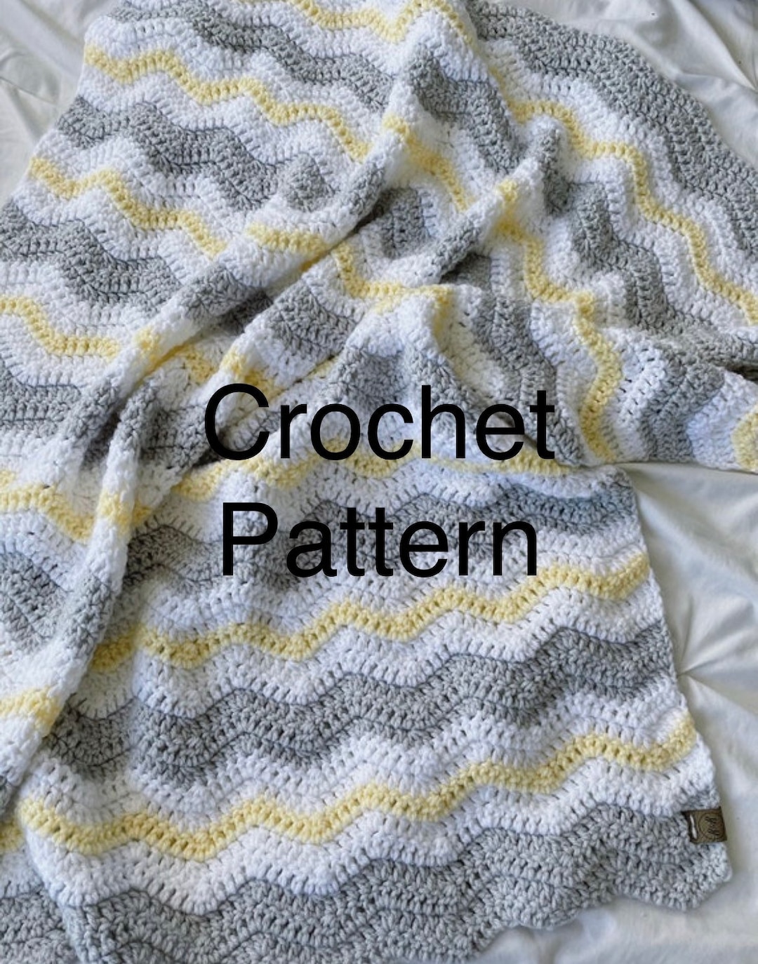 Crochet Ripple Baby Blanket PATTERN Ripple Crochet Pattern Blanket Baby ...