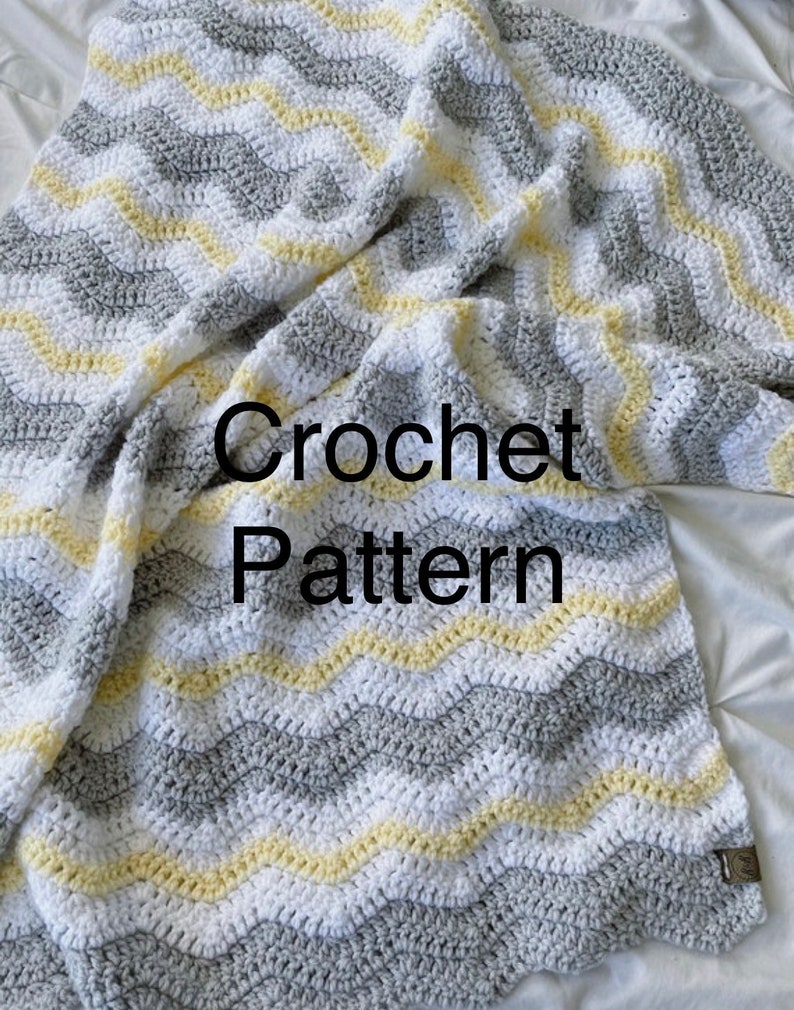 Crochet Ripple Baby Blanket PATTERN Ripple Crochet Pattern - Etsy