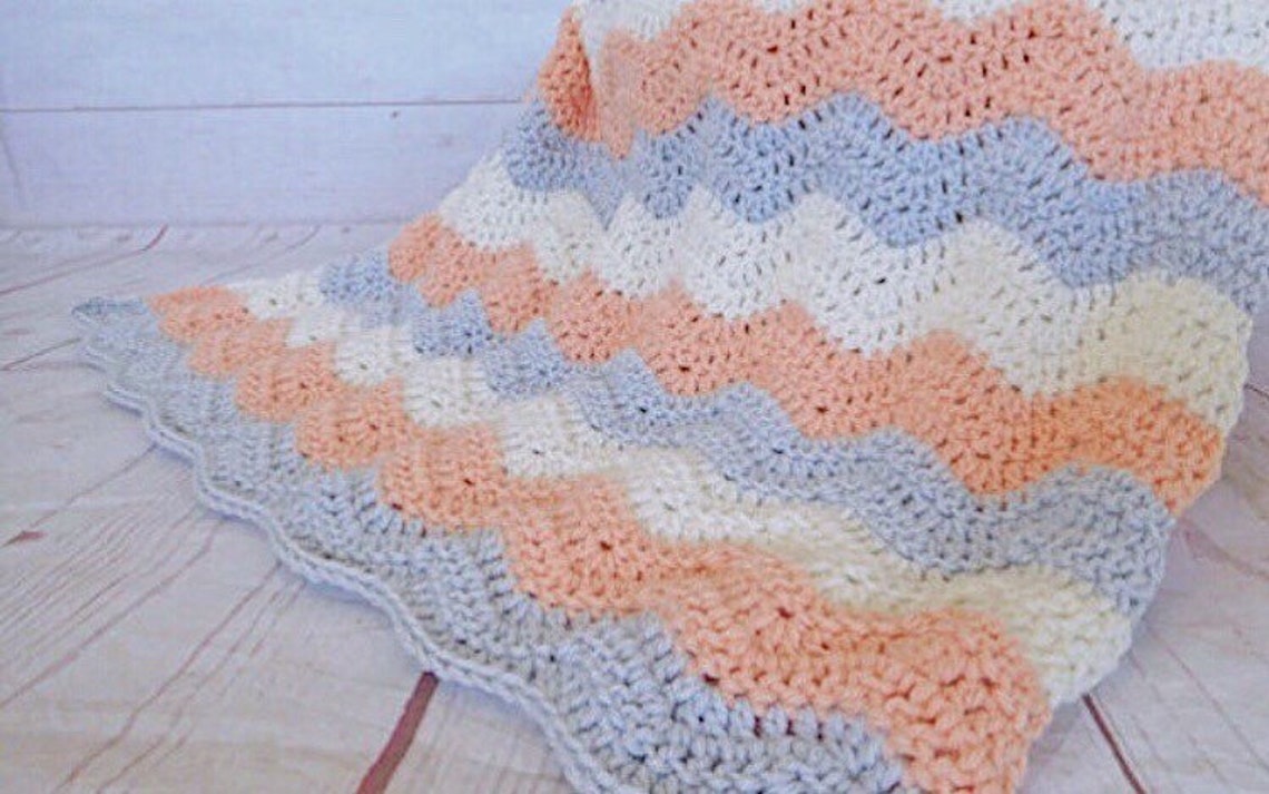 Crochet Ripple Baby Blanket PATTERN Ripple Crochet Pattern - Etsy