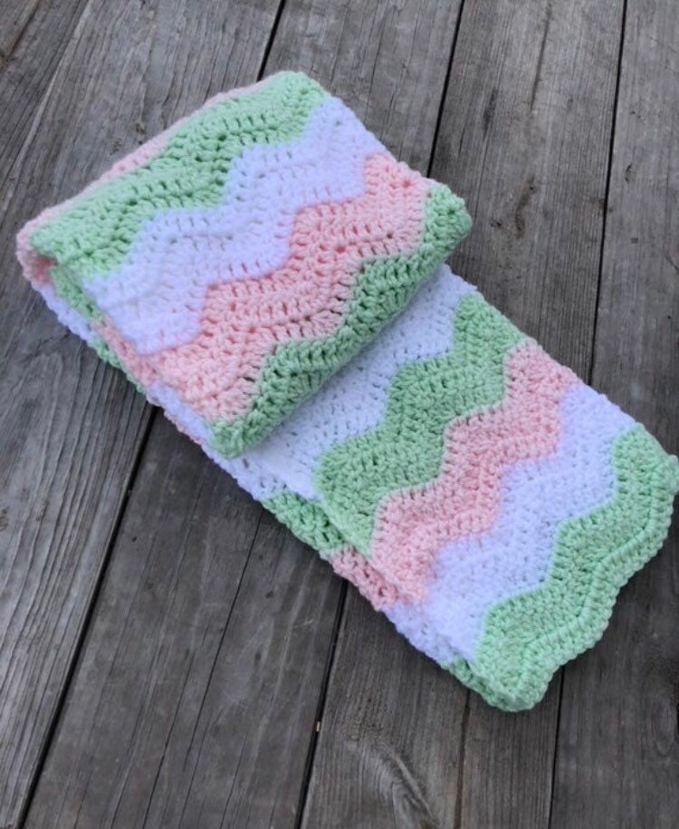 Crochet Ripple Baby Blanket PATTERN Ripple Crochet Pattern | Etsy