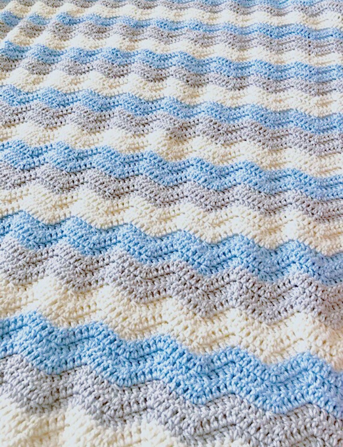 Crochet Ripple Baby Blanket PATTERN Ripple Crochet Pattern - Etsy