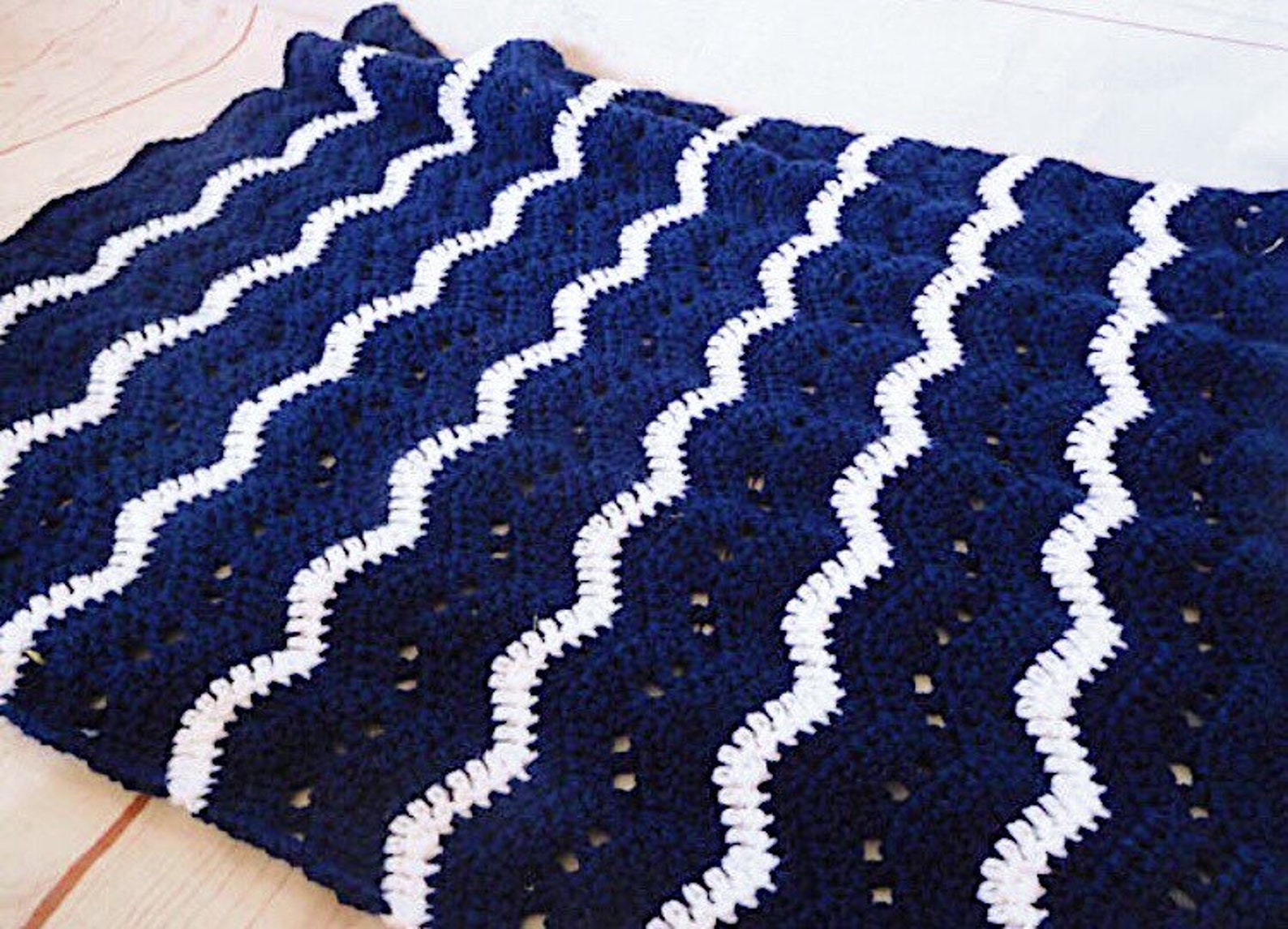 Crochet Baby Blanket Crochet Navy Baby Blanket Navy Blue - Etsy