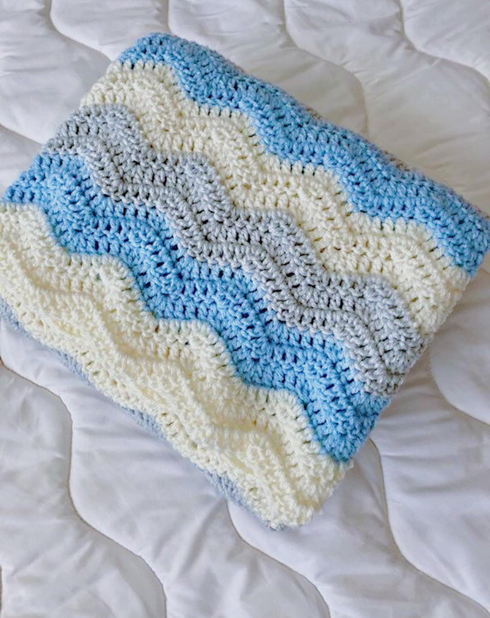 Crochet Ripple Baby Blanket PATTERN Ripple Crochet Pattern - Etsy