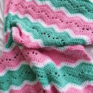 The Candace Crochet Baby Blanket PATTERN Lacy Ripple Crochet Pattern ...