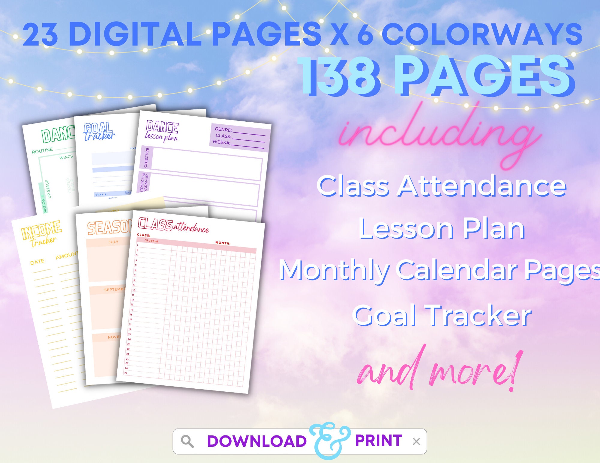 Dance Teacher Organization Bundle | Teacher Planner Collection ...