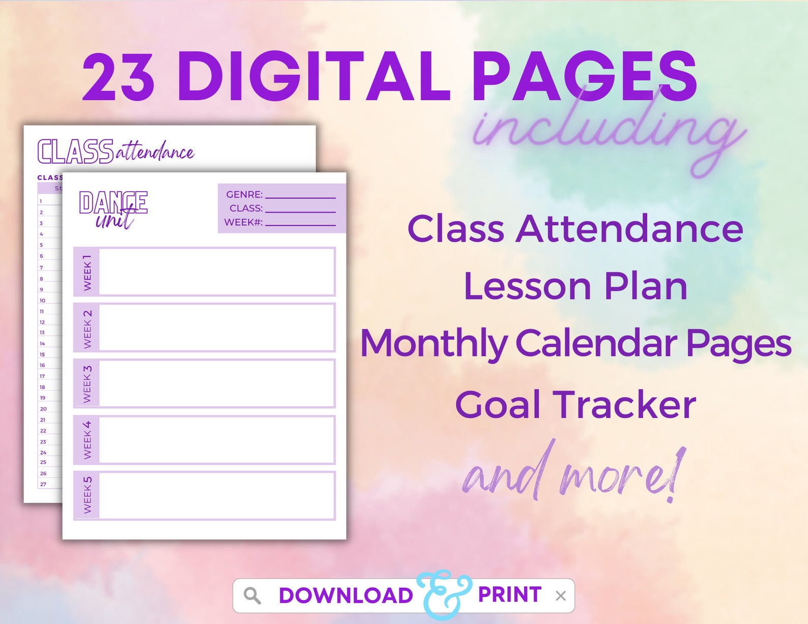 Dance Teacher Organization Bundle | Teacher Planner Collection | PURPLE ...