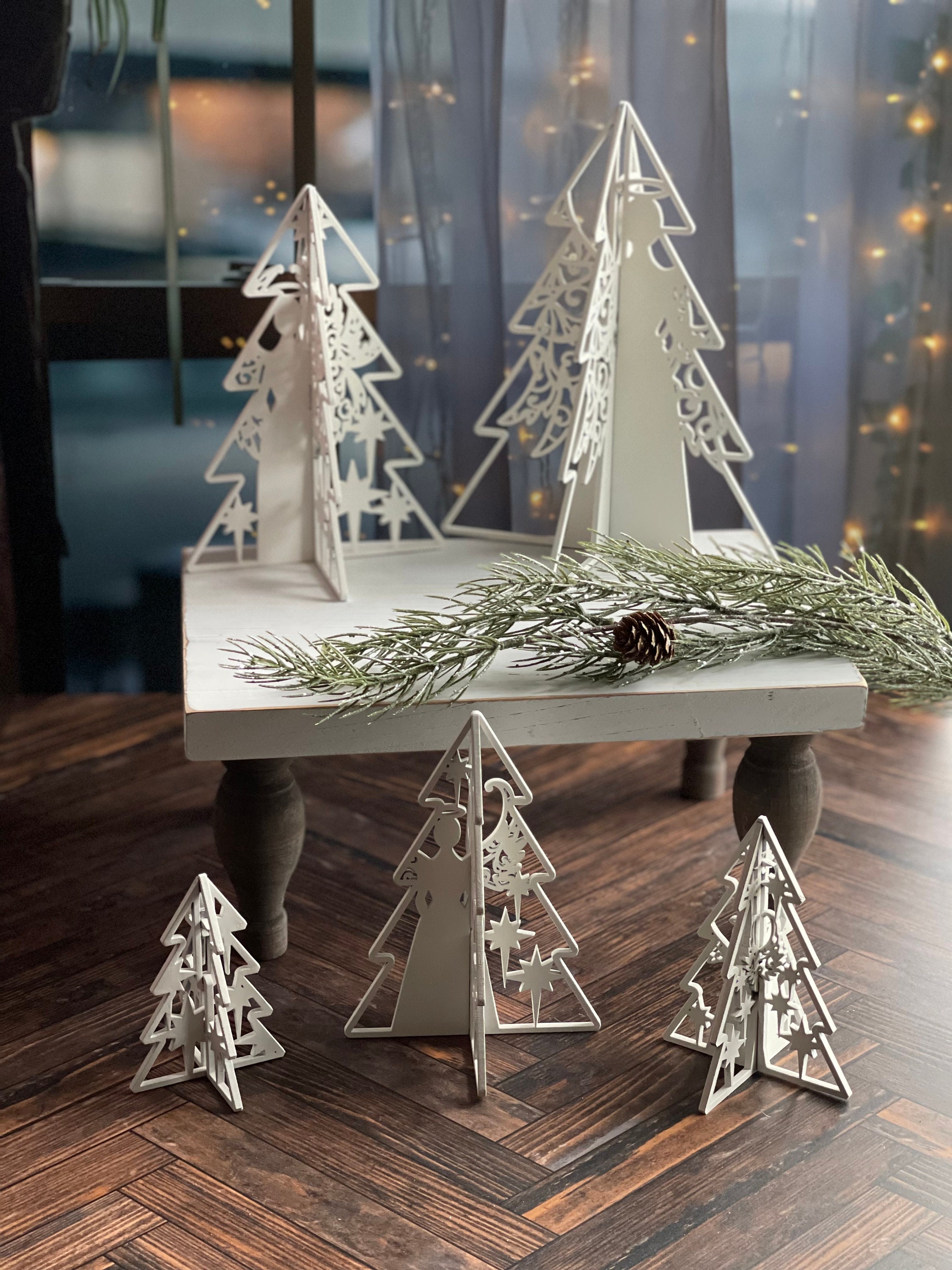 3D Angel Trees Set of 5 SVG Digital Download for Glowforge or - Etsy