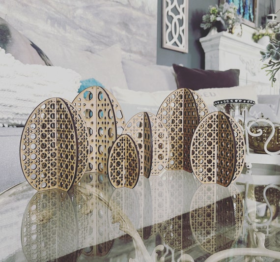 3D Cane Eggs Set of 6 SVG Digital Download for Glowforge or | Etsy