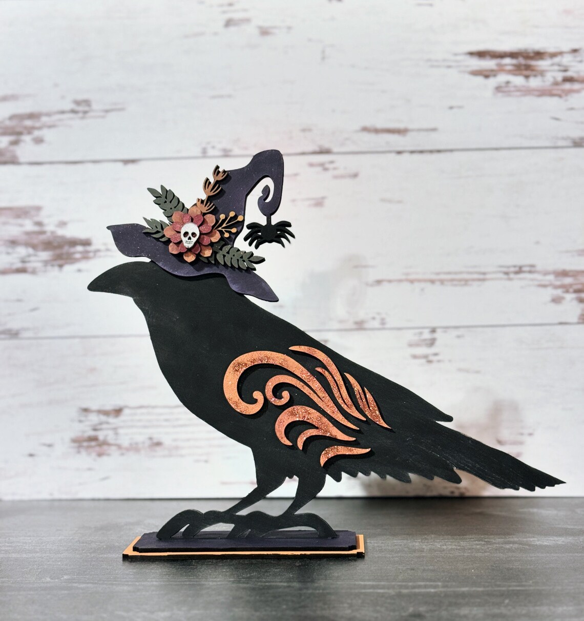 Halloween Raven in Witch Hat SVG Digital Download for Glowforge or ...