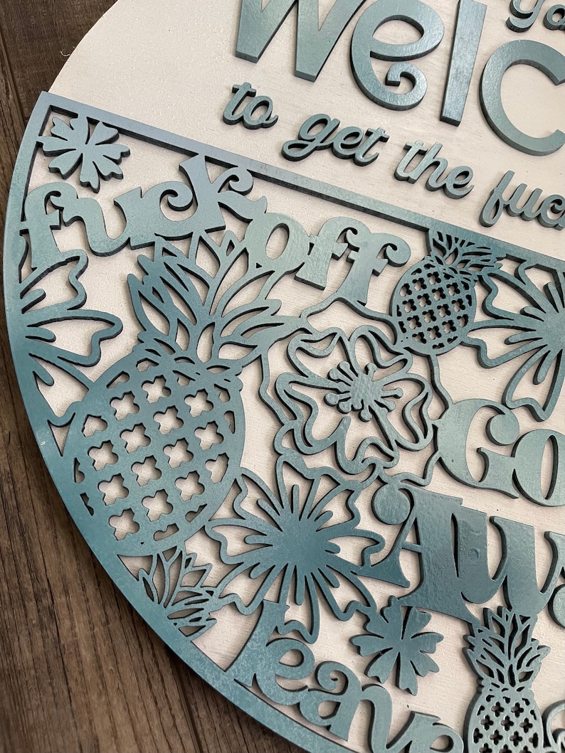 Snarky Adult Pineapple Door Sign SVG Digital Download for - Etsy