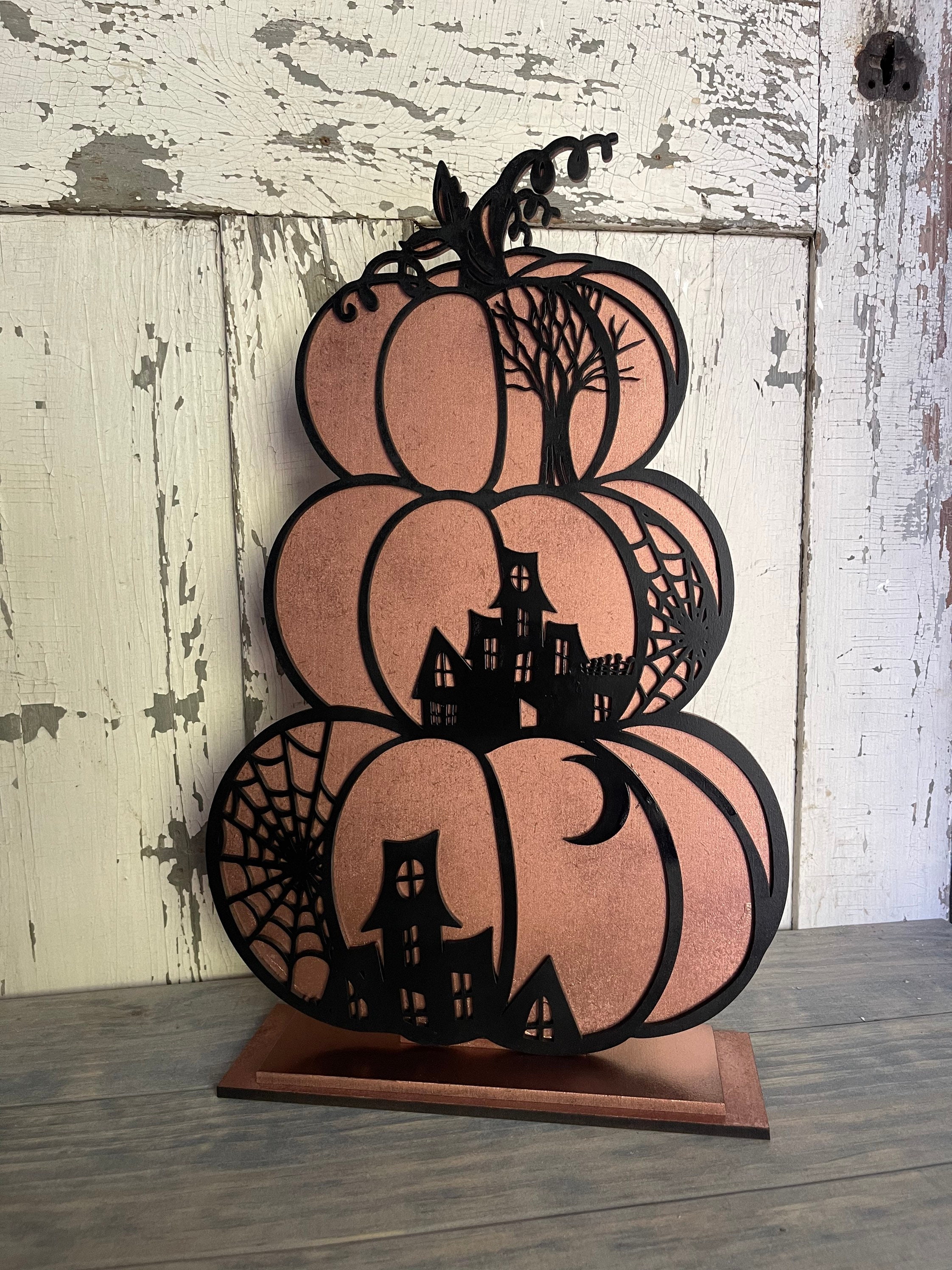 Halloween Stacked Pumpkins SVG Digital Download for Glowforge or Laser ...