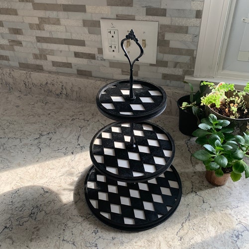 Floral Three Tiered Display Stand SVG Digital Download for | Etsy