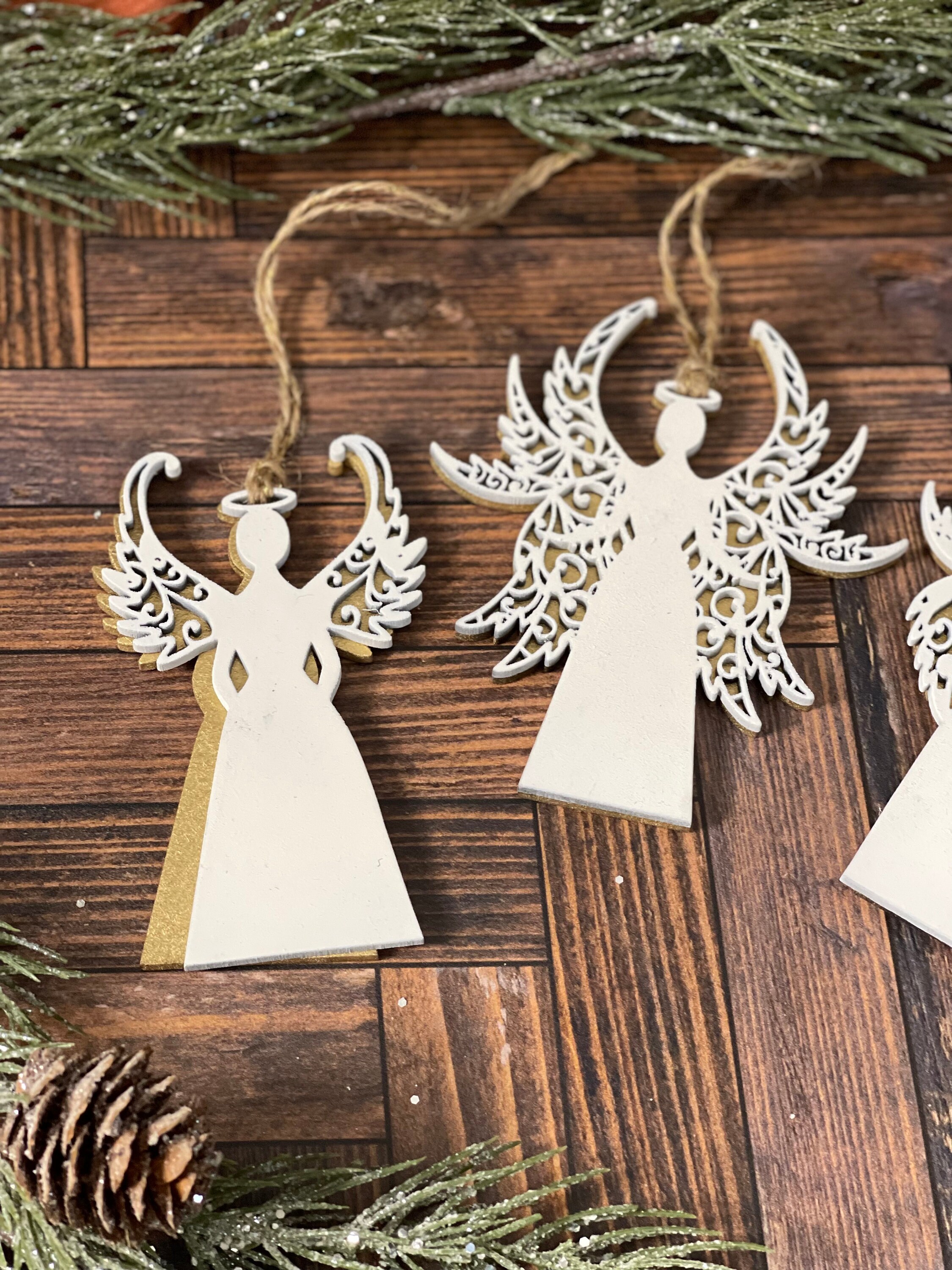 Angel Ornaments Set of 5 SVG Digital Download for Glowforge or - Etsy