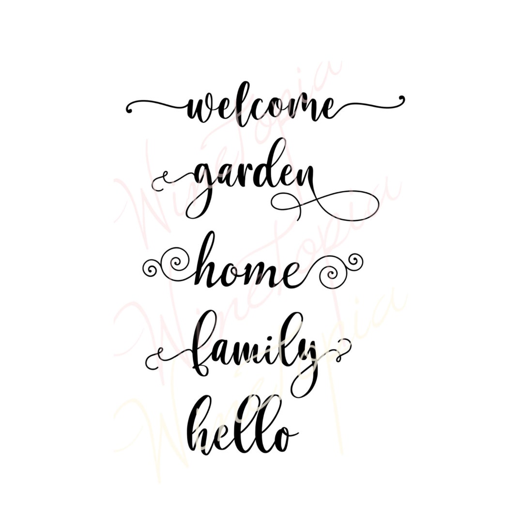 Welcome, Family, Home, Word Pack SVG, PNG, PDF - Etsy