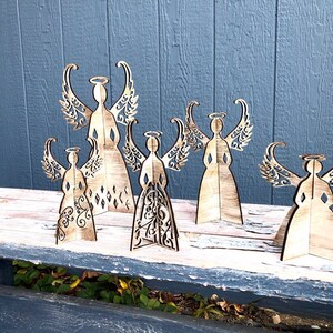 1/4” 3D Angels Set of 5 SVG Digital Download for Glowforge or Laser Not ...