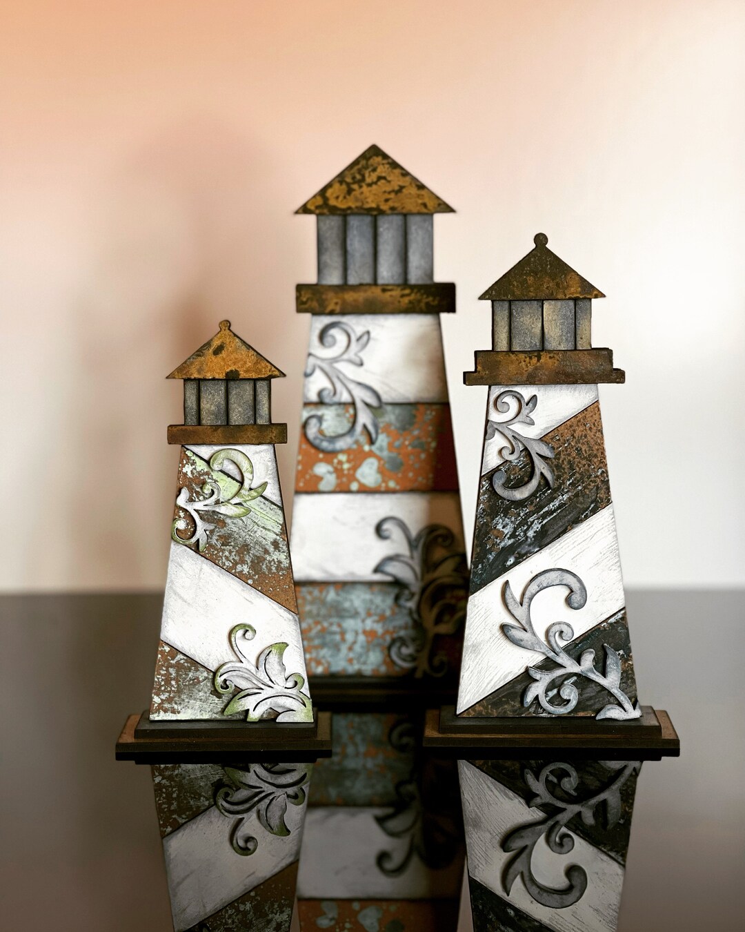 Lighthouse Trio SVG for Glowforge or Laser for 1/8” and 1/4” Material ...