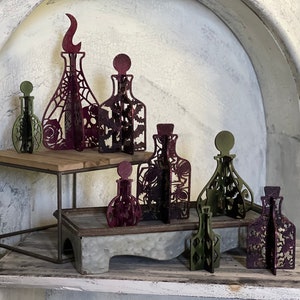 3D Potion Bottles Set of 8 SVG Digital Download for Glowforge or Laser ...