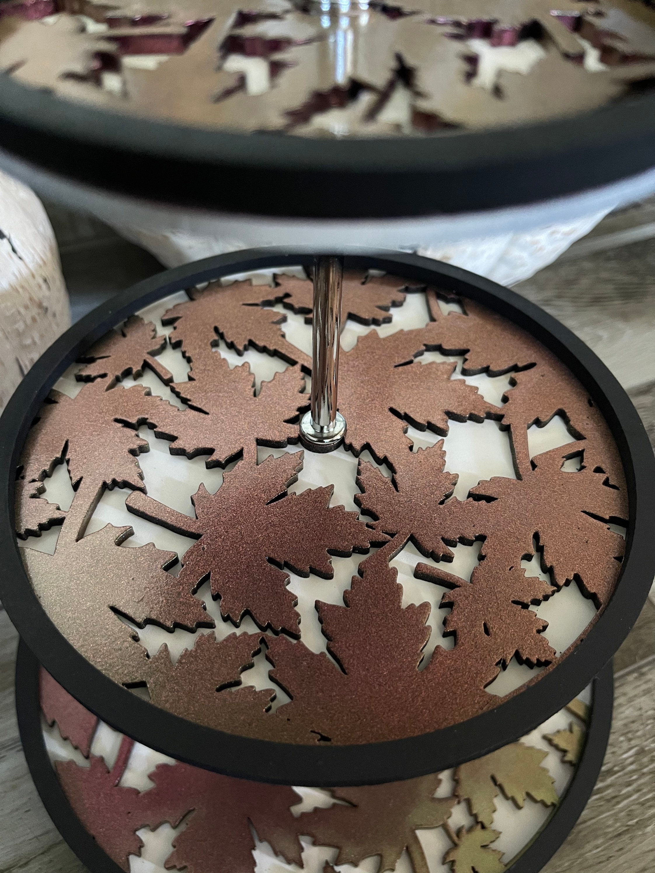 Maple Leaf Tiered Tray SVG Digital Download for Glowforge or - Etsy