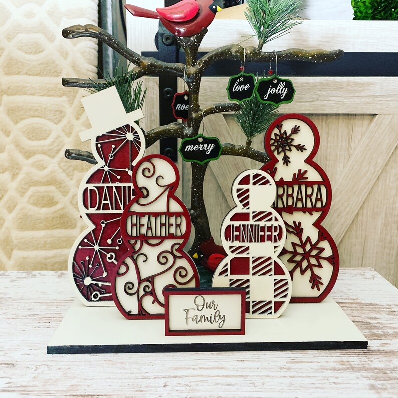 Snow People Family Sets includes Members From 2-8 People SVG - Etsy