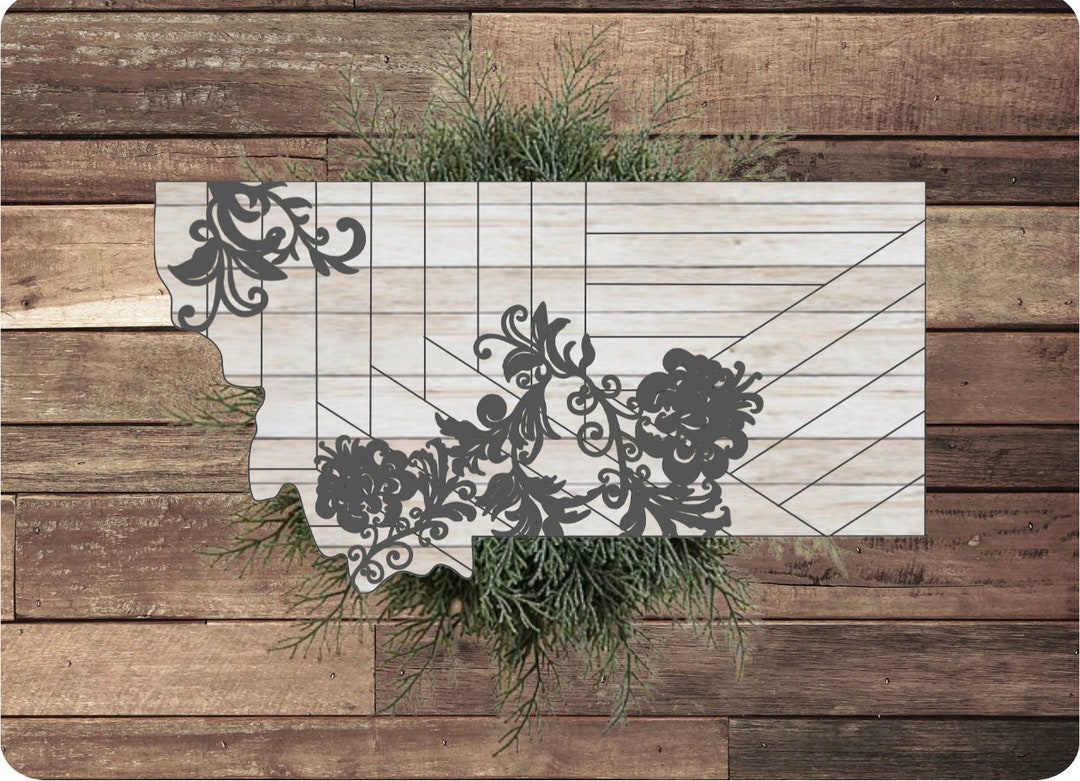 Rustic Farmhouse Montana Sign SVG Digital Download for Glowforge or ...