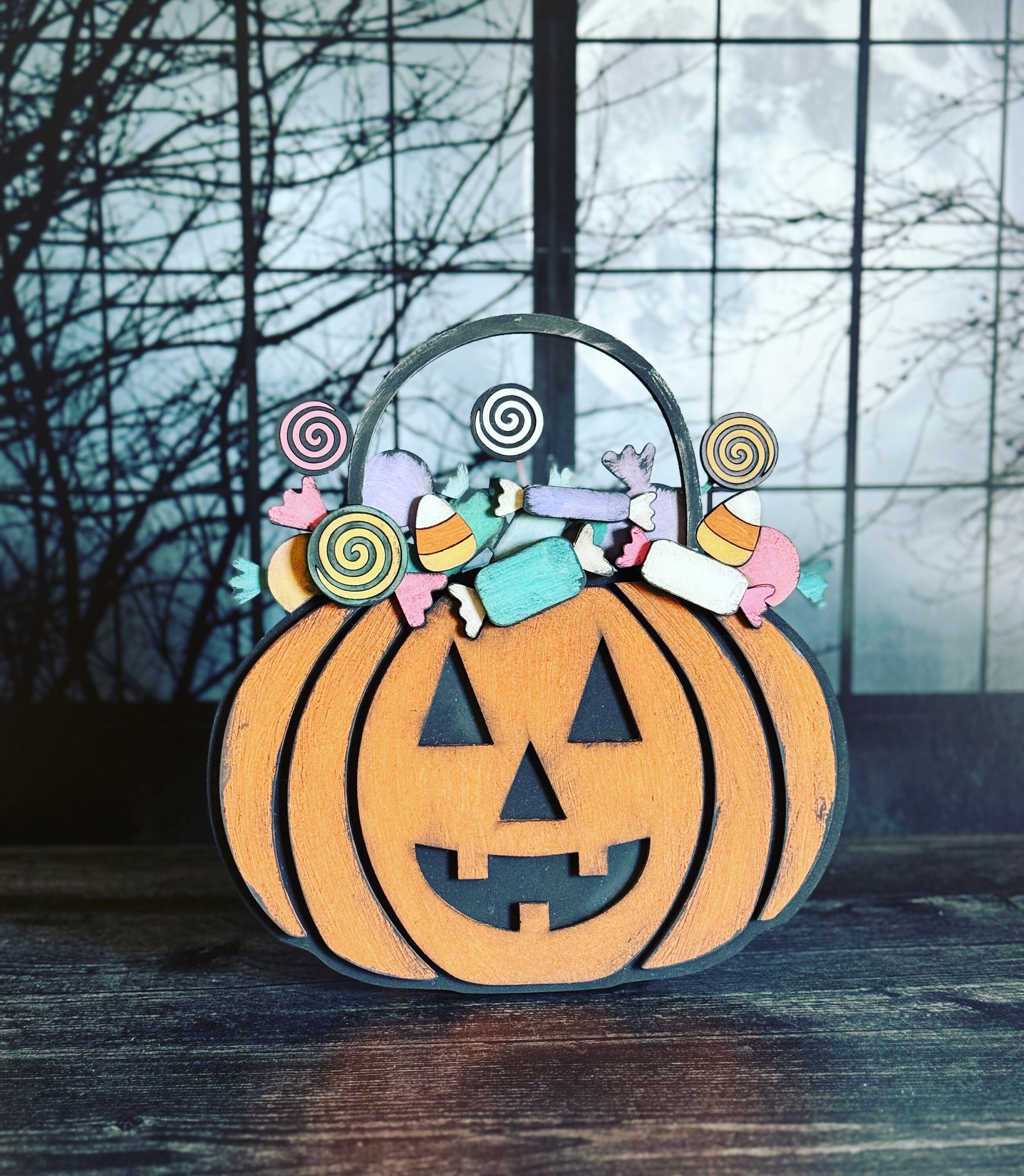 Jack O Lantern Treat Bucket SVG Digital Download for Glowforge or Laser ...