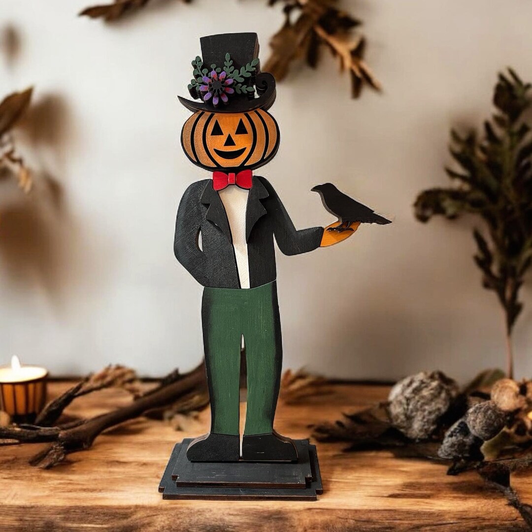 Pumpkin Head Man Shelf Sitter SVG Digital Download for Glowforge or ...
