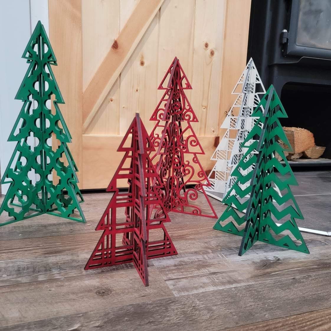 1/4 Large 3D Trees SVG Digital Download for Glowforge or - Etsy