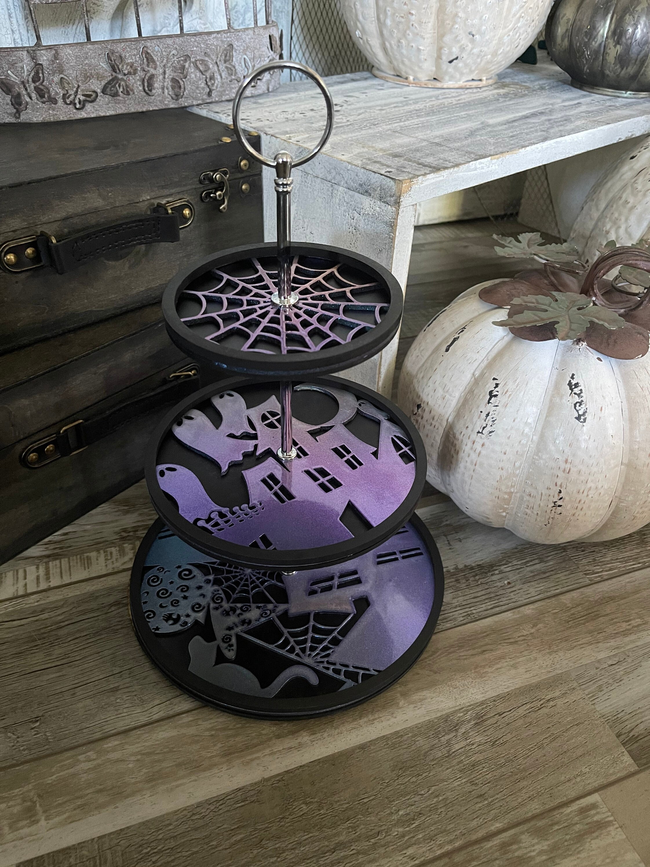Halloween Tiered Tray SVG Digital Download for Glowforge or Laser -not ...