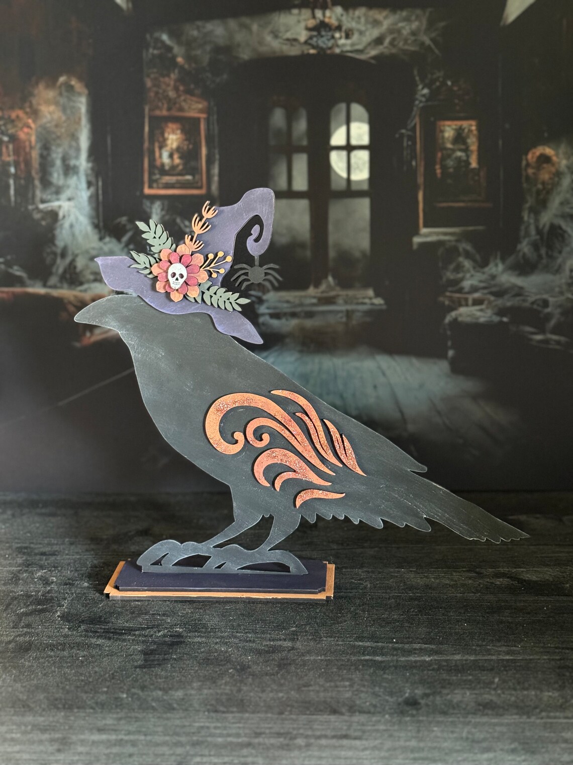 Halloween Raven in Witch Hat SVG Digital Download for Glowforge or ...