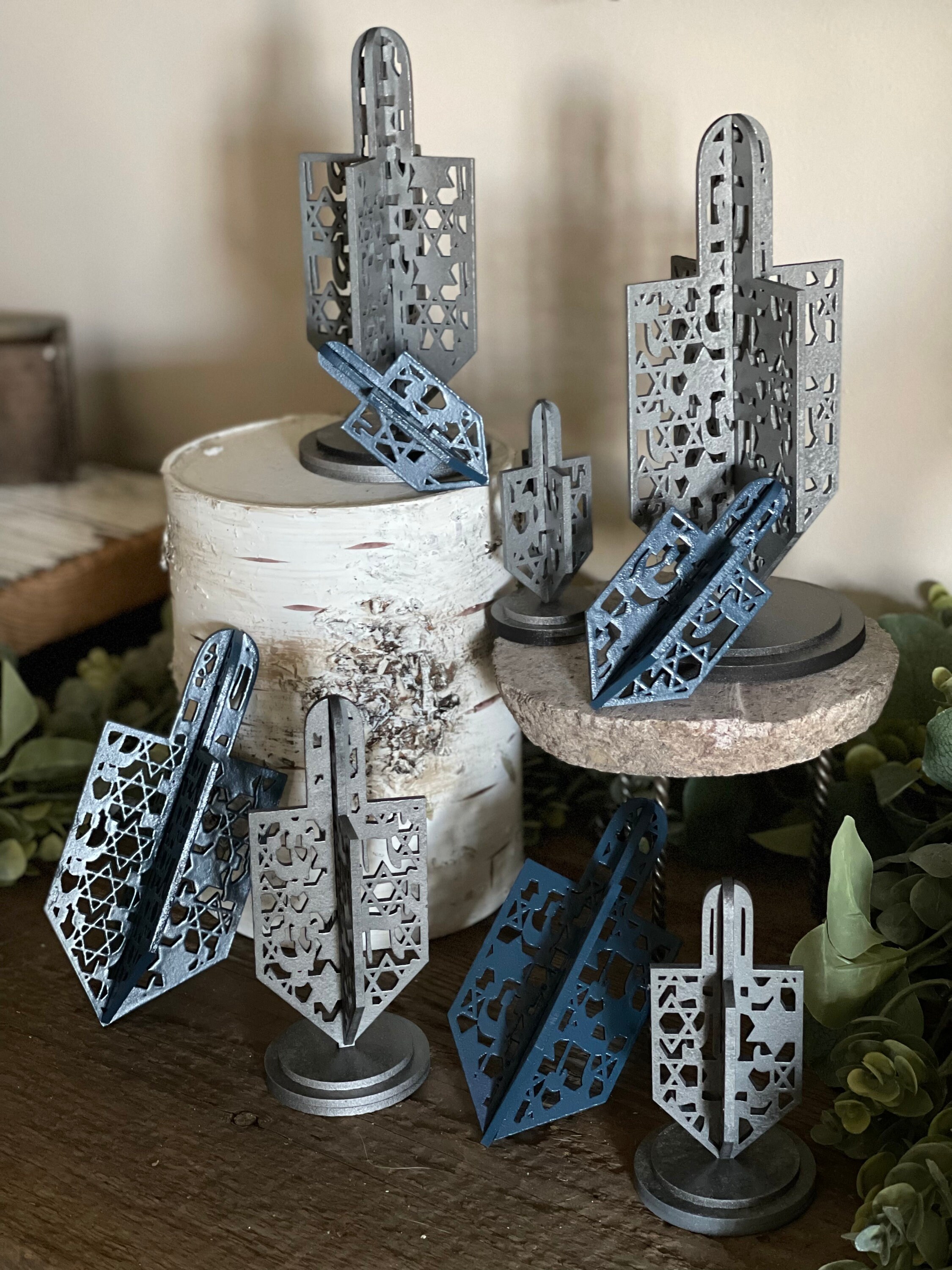 3D Dreidels Set of 10 SVG Digital Download for Glowforge or - Etsy