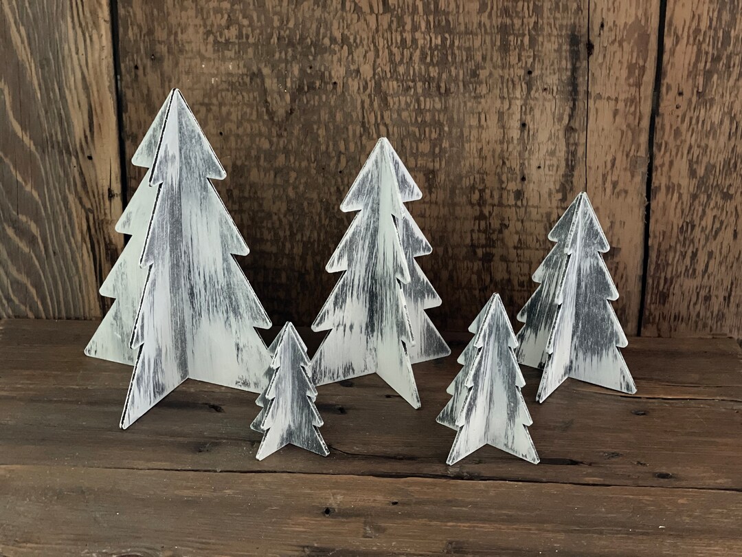 3D Trees Set of 5 SVG Digital Download for Glowforge or Laser for 1/8 ...