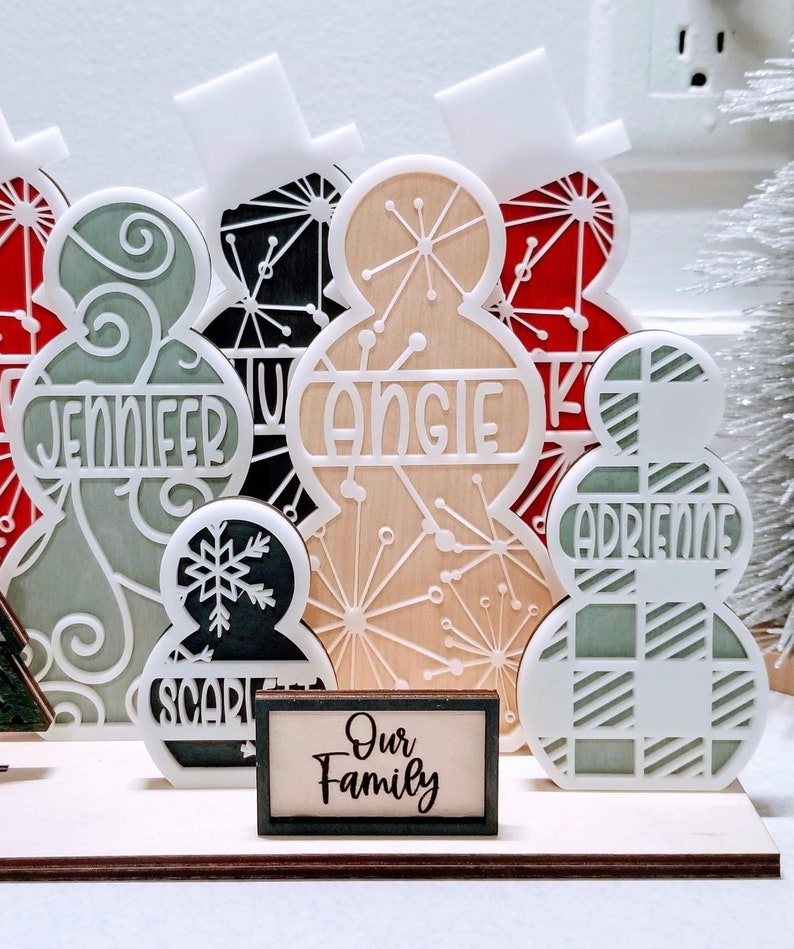 Snow People Family Sets includes Members From 2-8 People SVG - Etsy