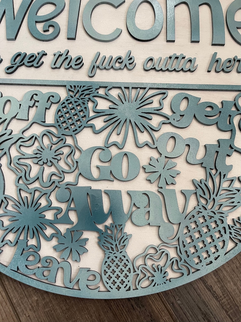 Snarky Adult Pineapple Door Sign SVG Digital Download for - Etsy