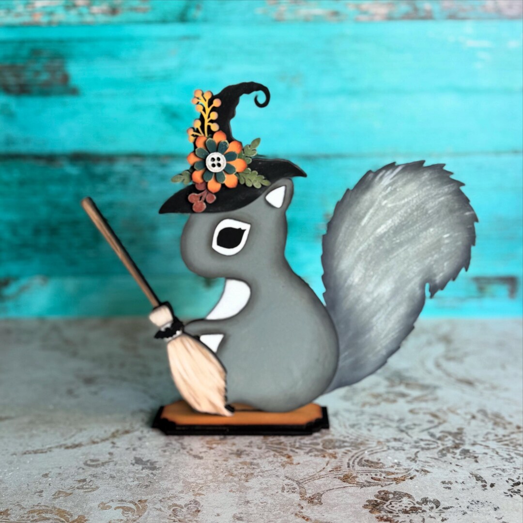 Halloween Witch Squirrel SVG Digital Download for Glowforge or Laser ...