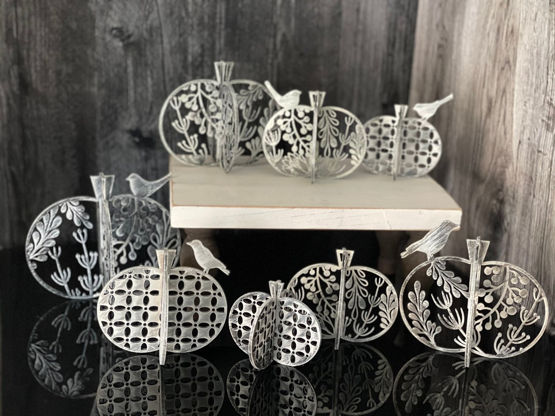 3D Farmhouse Style Pumpkins With Birds Set of 10 SVG Digital Download ...
