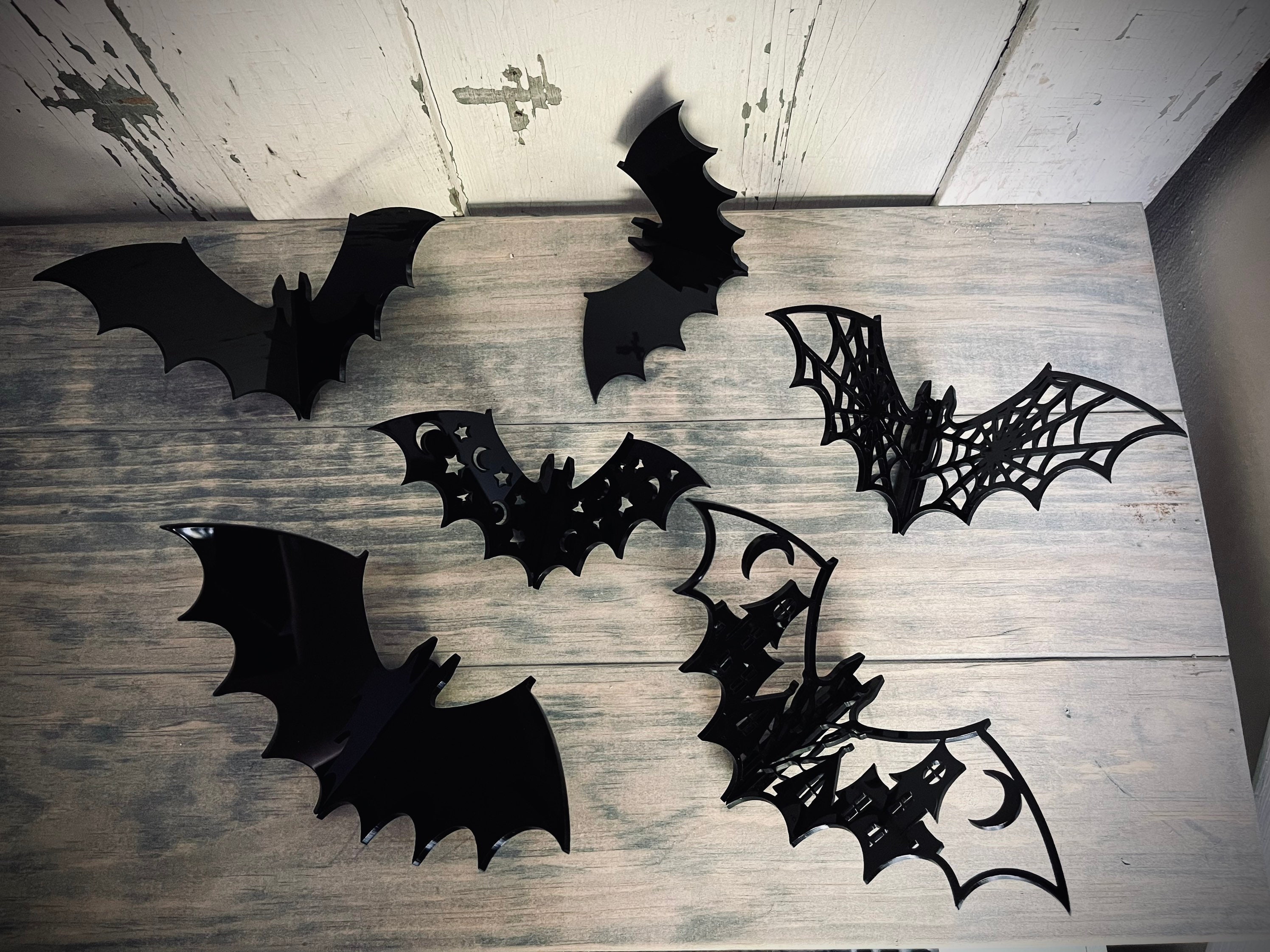3D Bats Set of 6 SVG Digital Download for Glowforge or - Etsy