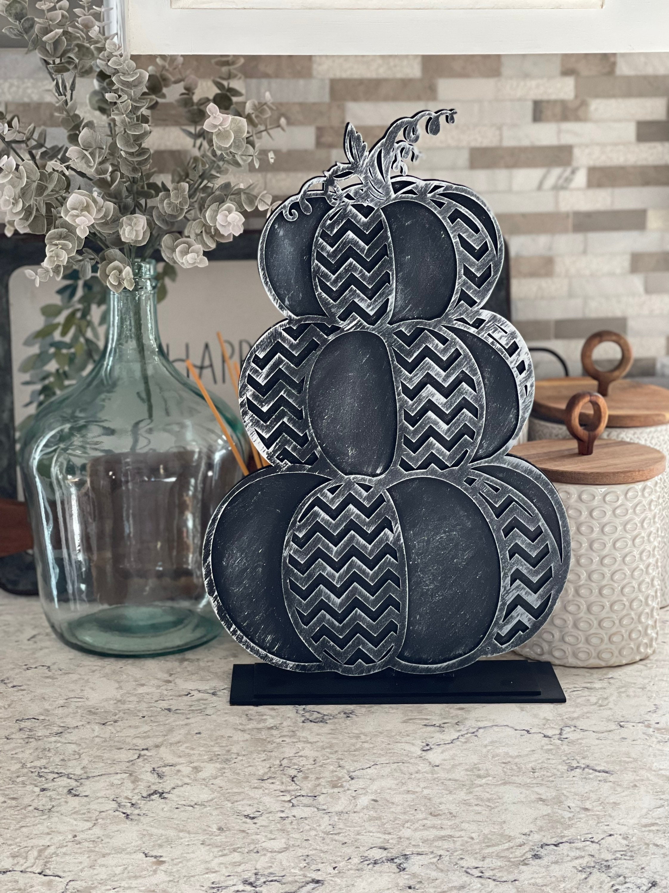 Chevron Stacked Pumpkins SVG Digital Download for Glowforge or - Etsy