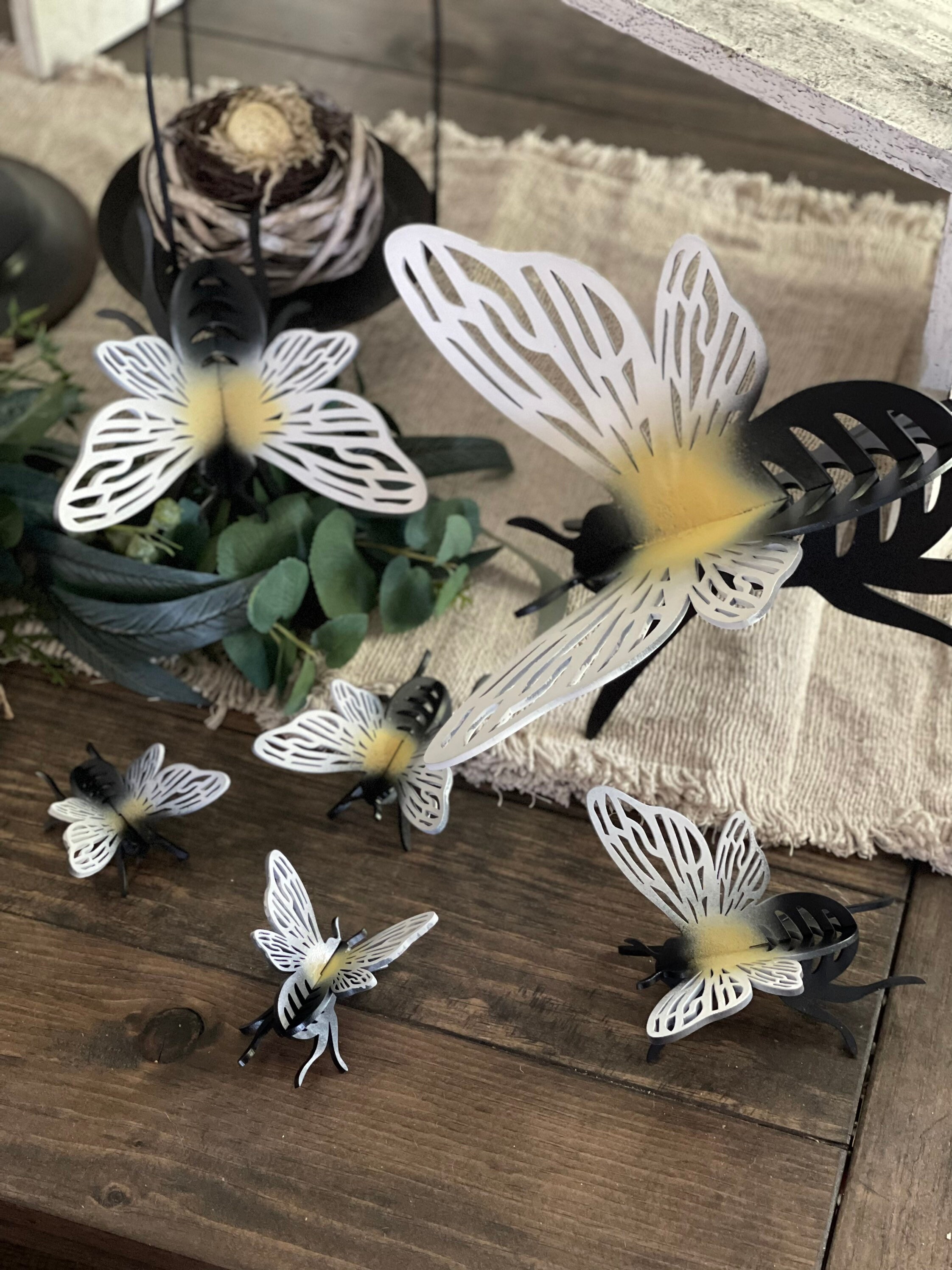 3D Bumble Bees Set of 5 SVG Digital Download for Glowforge or - Etsy