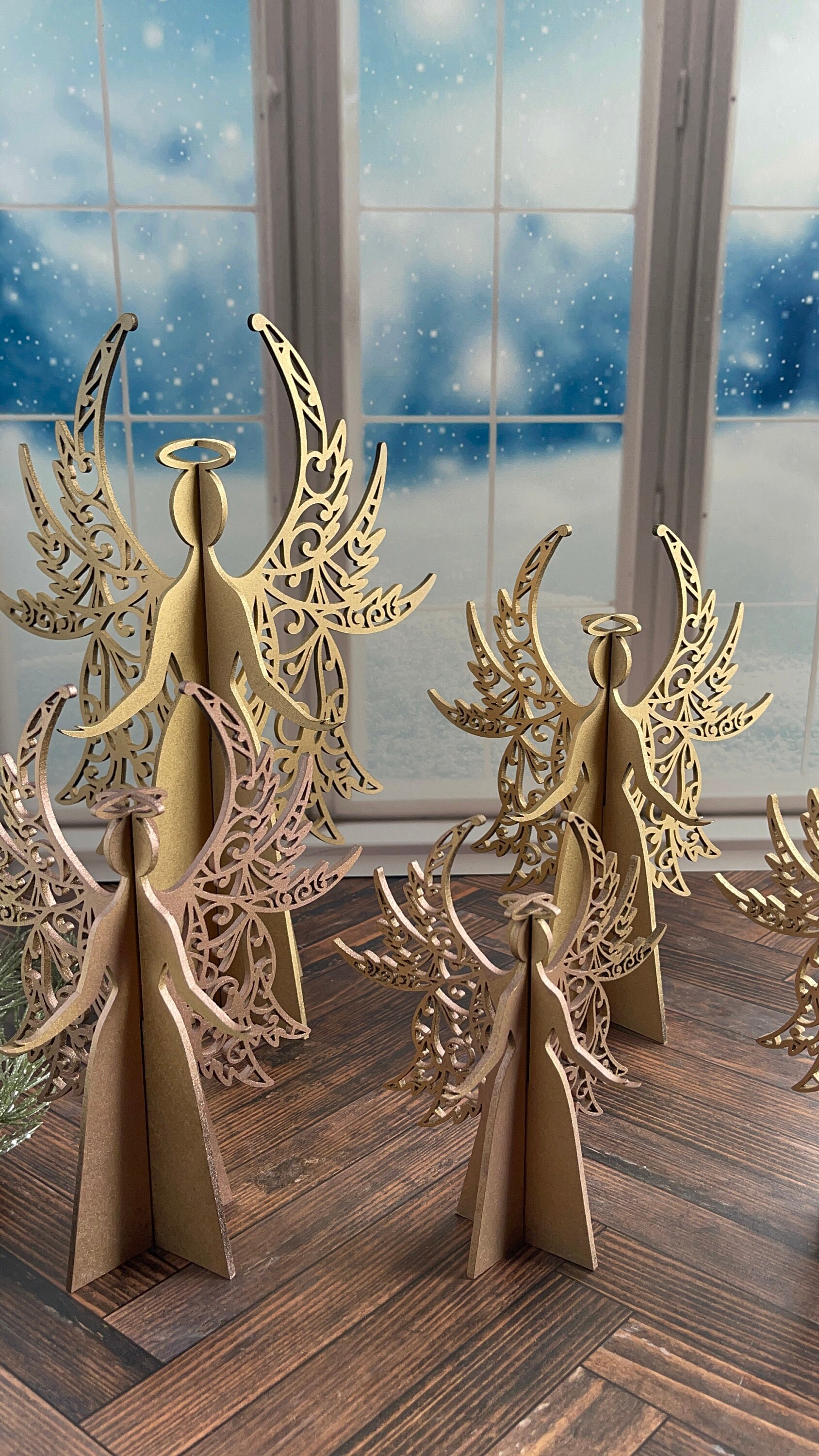 1/8 3D Angels Set of 5 Vol 3 SVG Digital Download for - Etsy